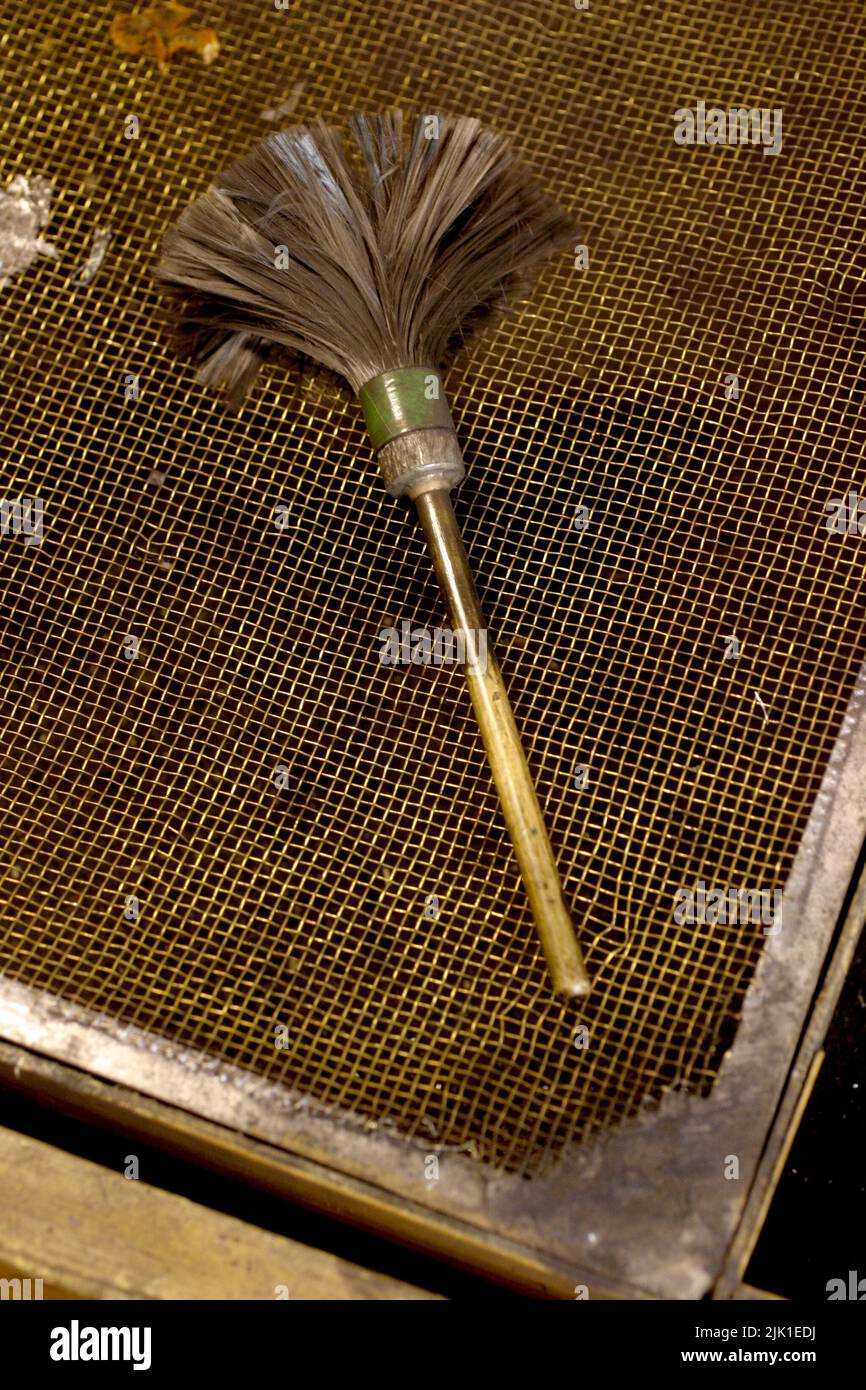 Brush for brushing out fingerprints Stock Photo - Alamy