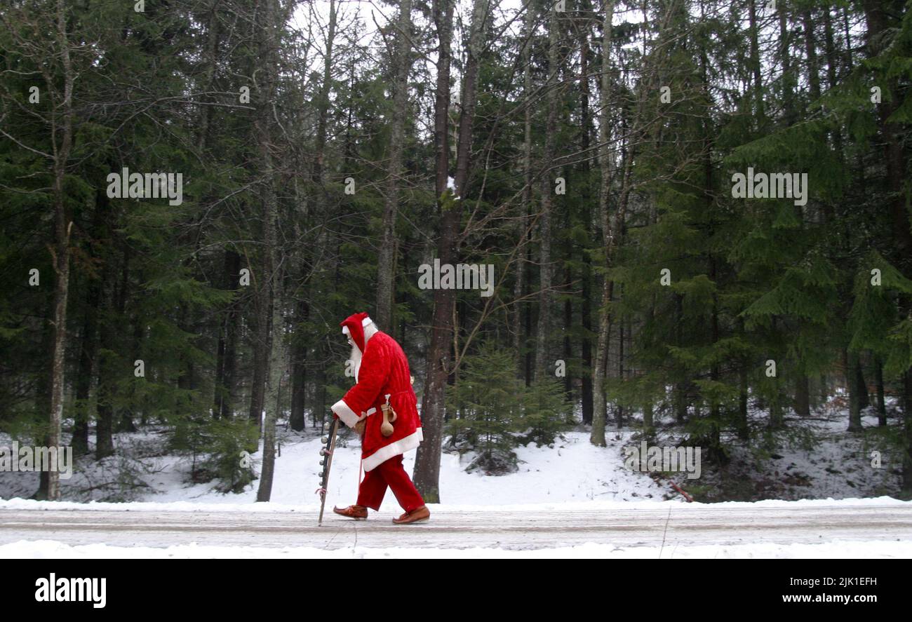 Now he's on his way, Santa Claus. The national Santa of Sweden and the ...