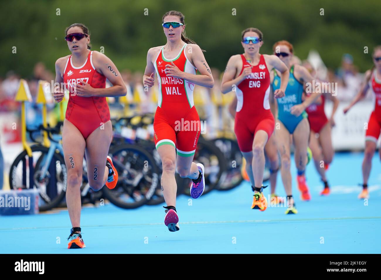 Wales' Olivia Mathias in action during the Women’s Individual (Sprint ...
