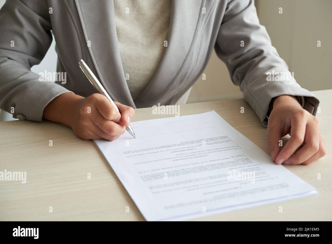 Checking signing contract hi-res stock photography and images - Alamy