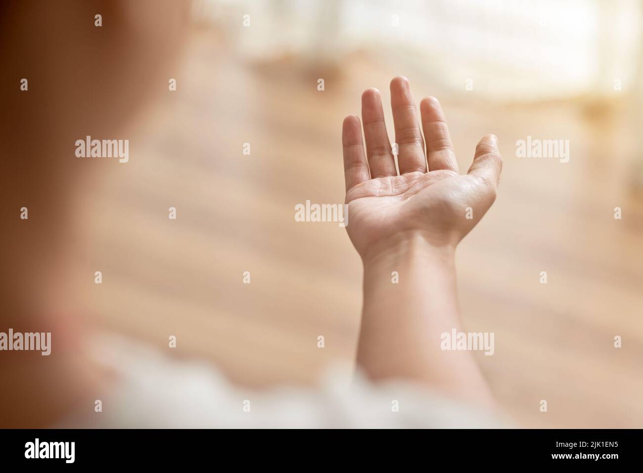 Empty hand of woman begging for help Stock Photo - Alamy
