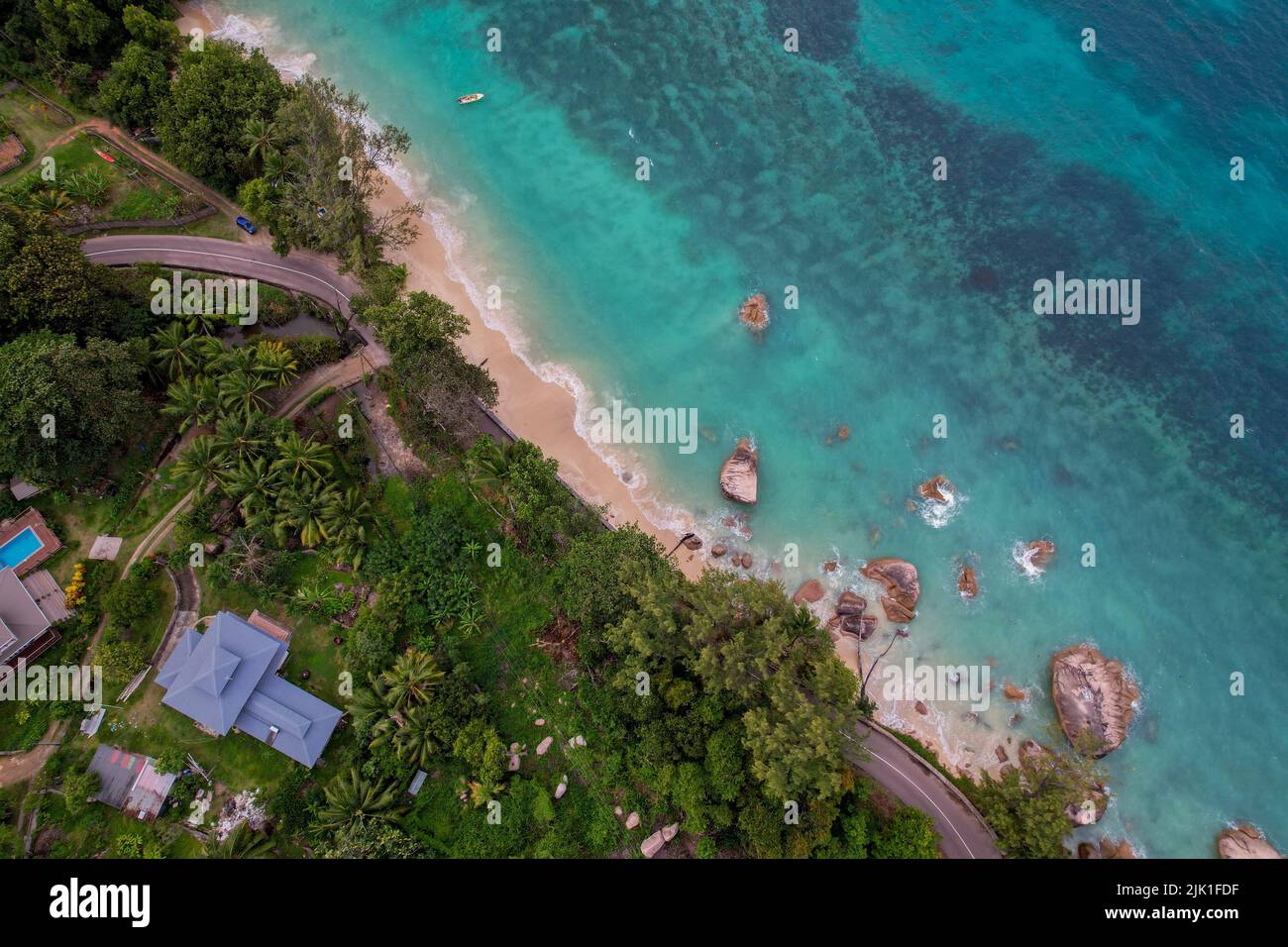 An aerial view of a pure beach Stock Photo - Alamy