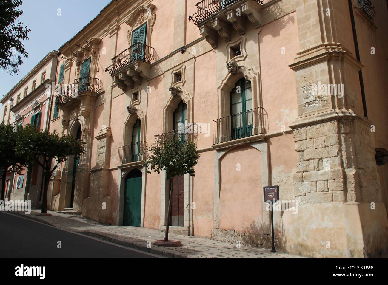 baroque palace (bertini) in ragusa in sicily (italy Stock Photo - Alamy