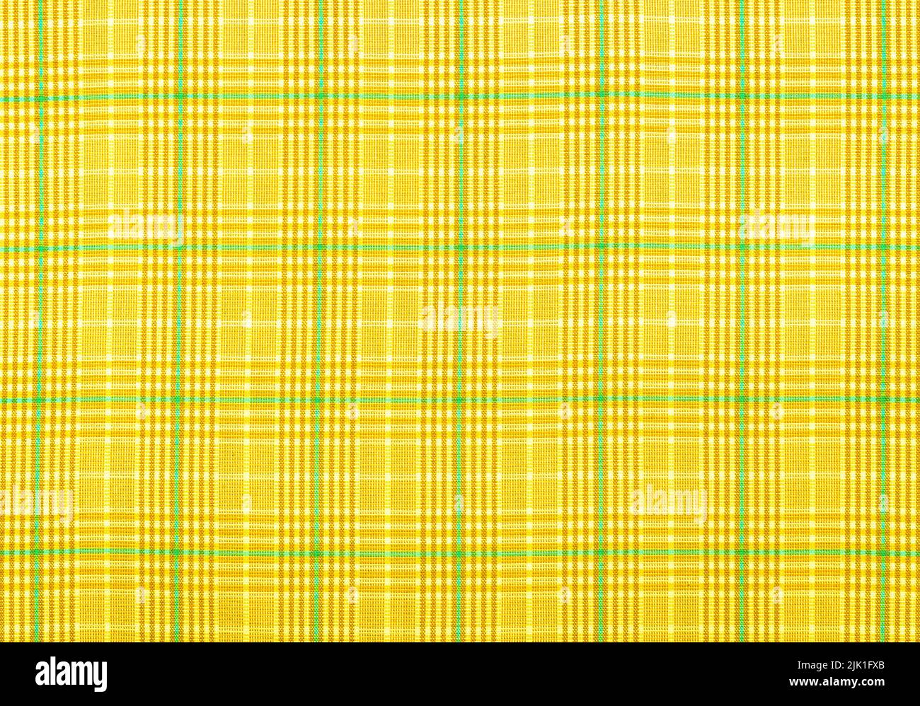 Checkered fabric in yellow . Background from checkered fabric. Material ...