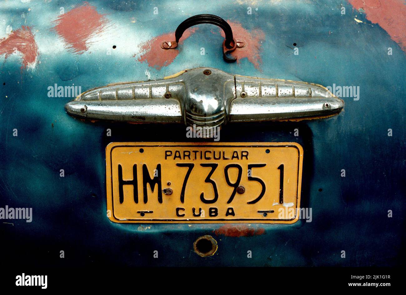 Daily life, Havana, Cuba. Number plate for a Cuban car Stock Photo - Alamy