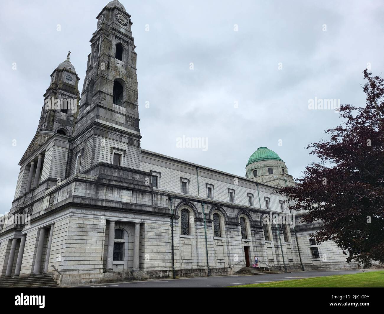 A low angle of Cathedral of Christ the King in Mullingar, Ireland Stock ...