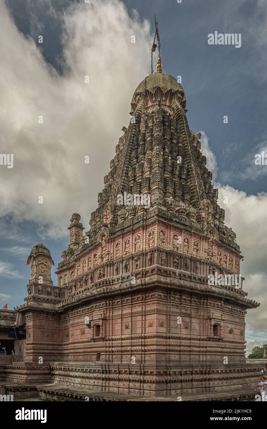 18 Sep 2006 Entrance of Grishneshwar temple-Stone wall and stapes Verul ...