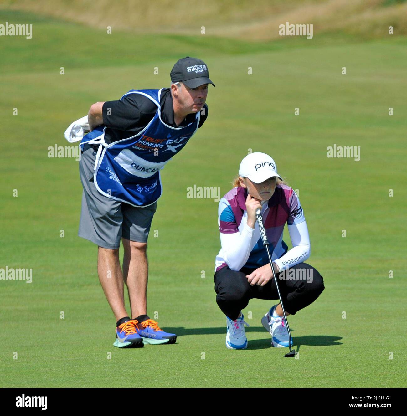 Louise Duncan at the Womens Scottish golf open in Dundonald Stock Photo ...