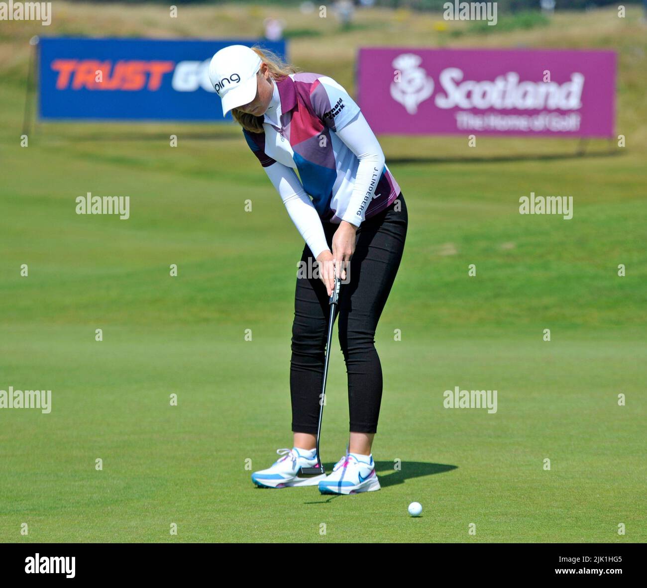 Louise Duncan at the Womens Scottish golf open in Dundonald Stock Photo ...