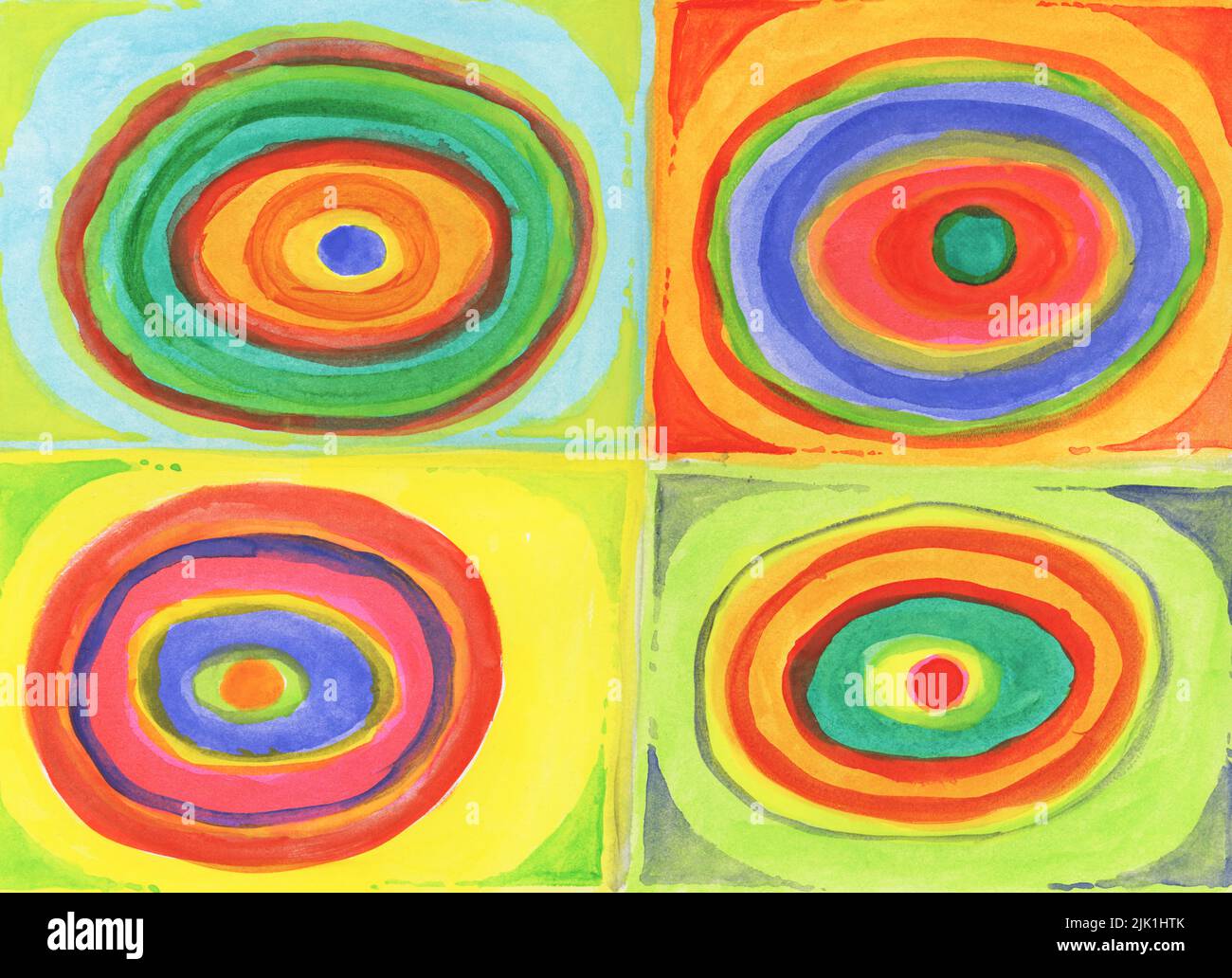 Colored circles watercolor hi-res stock photography and images - Alamy