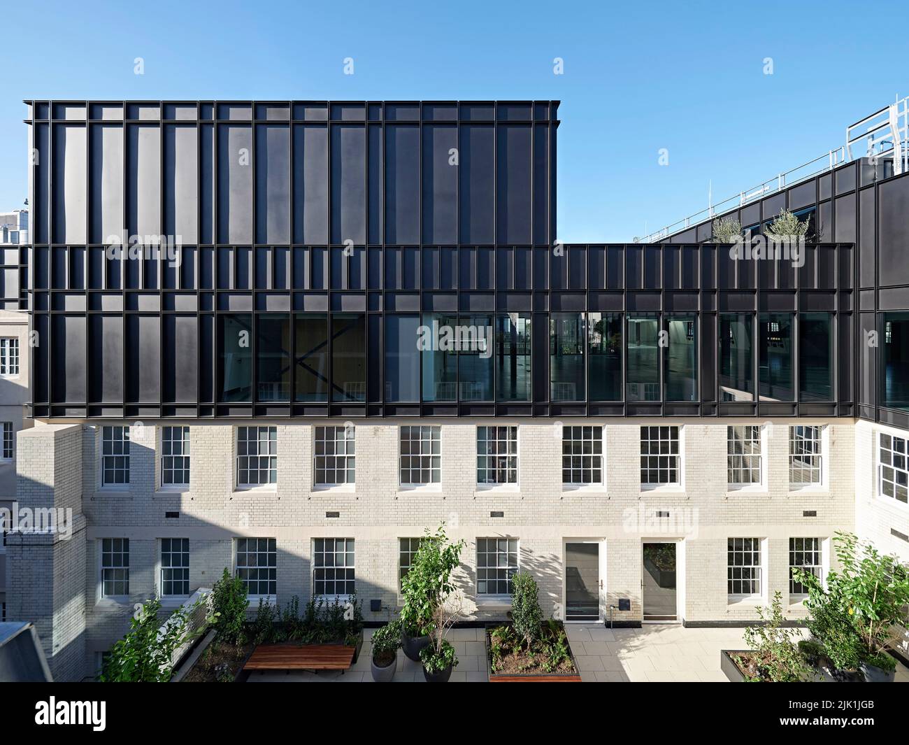 View across new roof terrace. The Gilbert & One Lackington, London ...