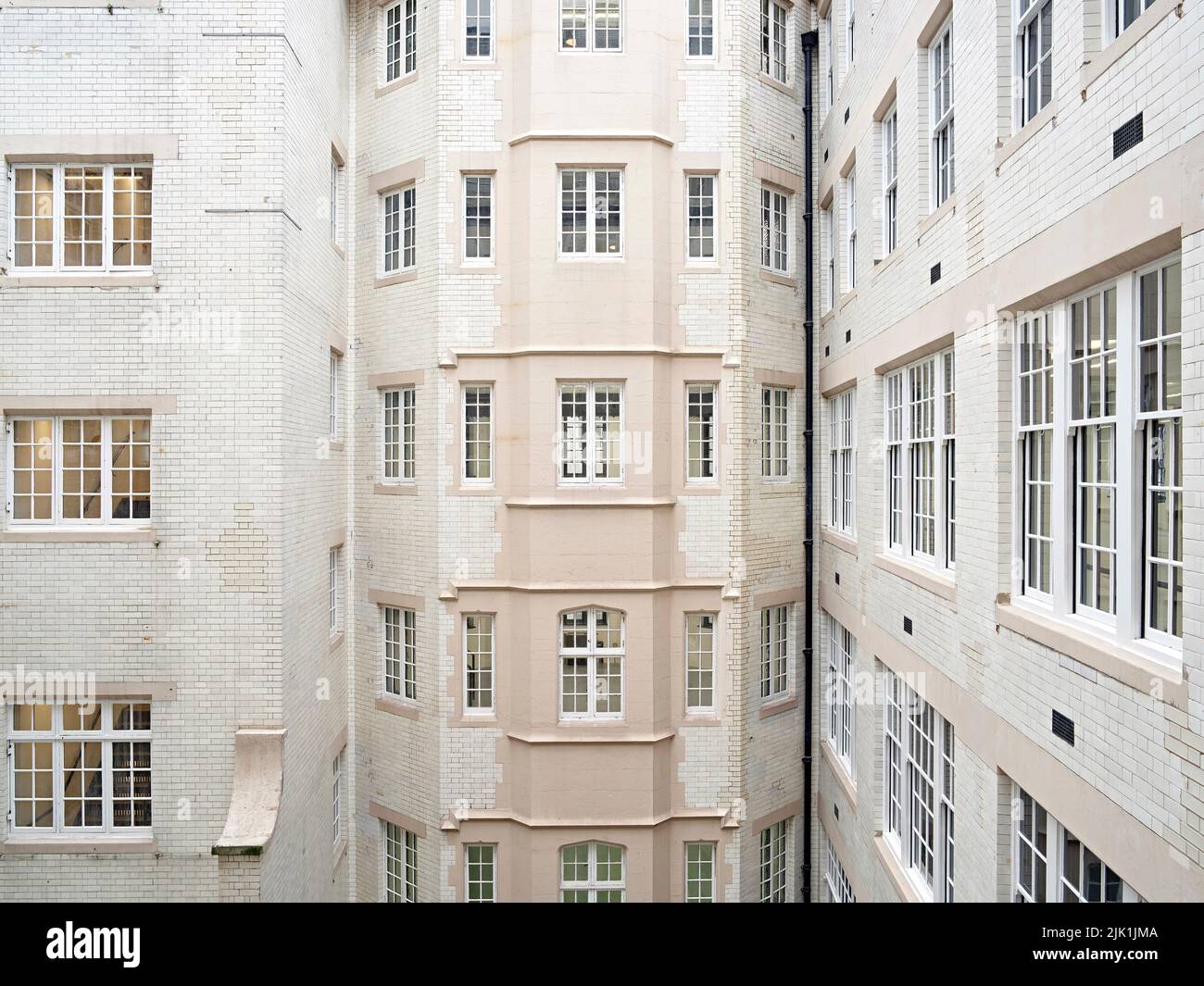 Courtyard facade. The Gilbert & One Lackington, London, United Kingdom ...