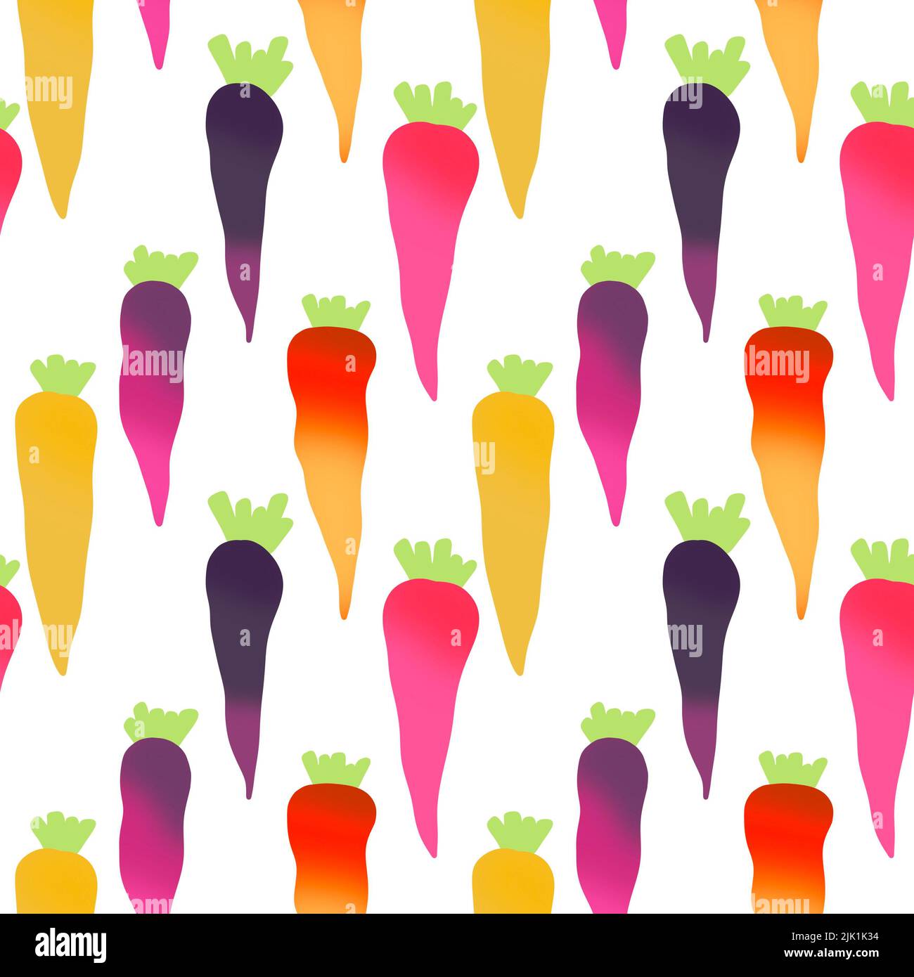Cartoon vegetable seamless carrot pattern for wrapping paper and ...