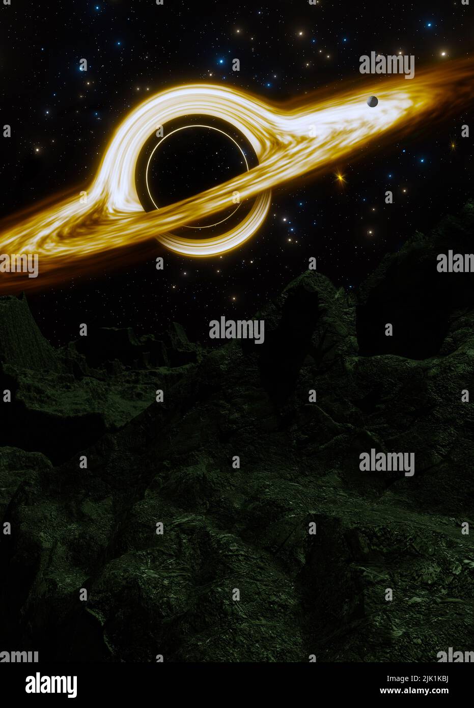 Black hole and stars and cloud fields in outer space Stock Photo - Alamy