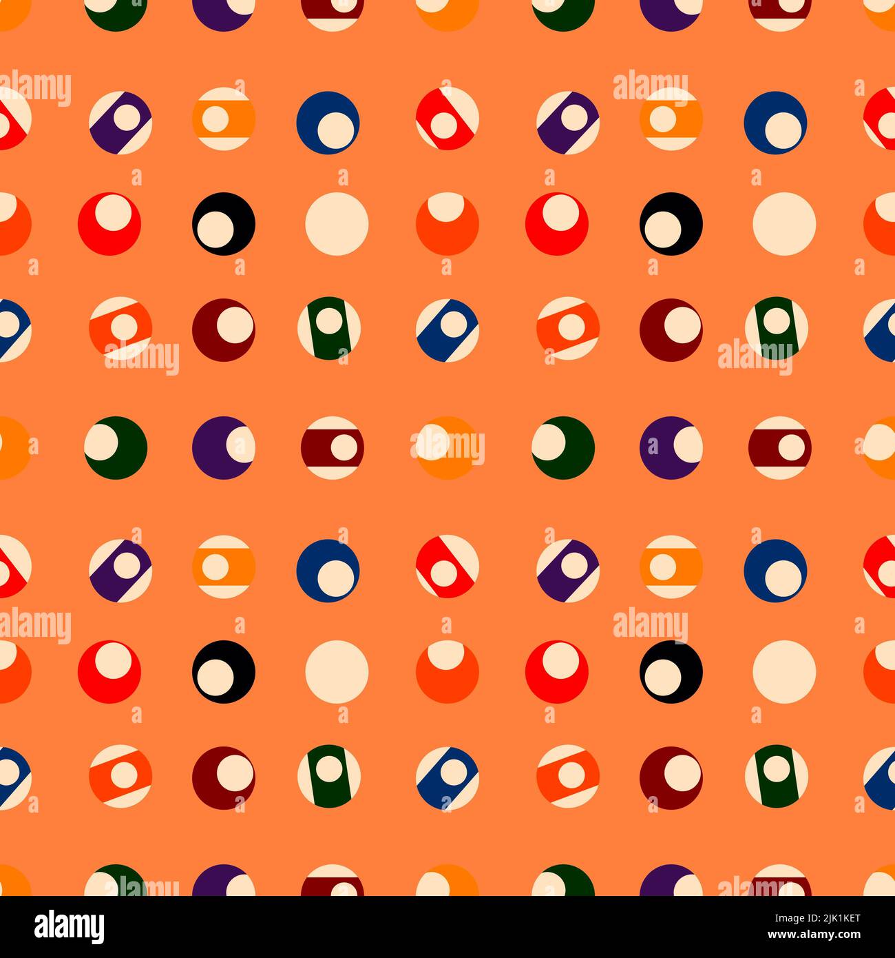 Cartoon game seamless billiards balls pattern for fabrics and ...