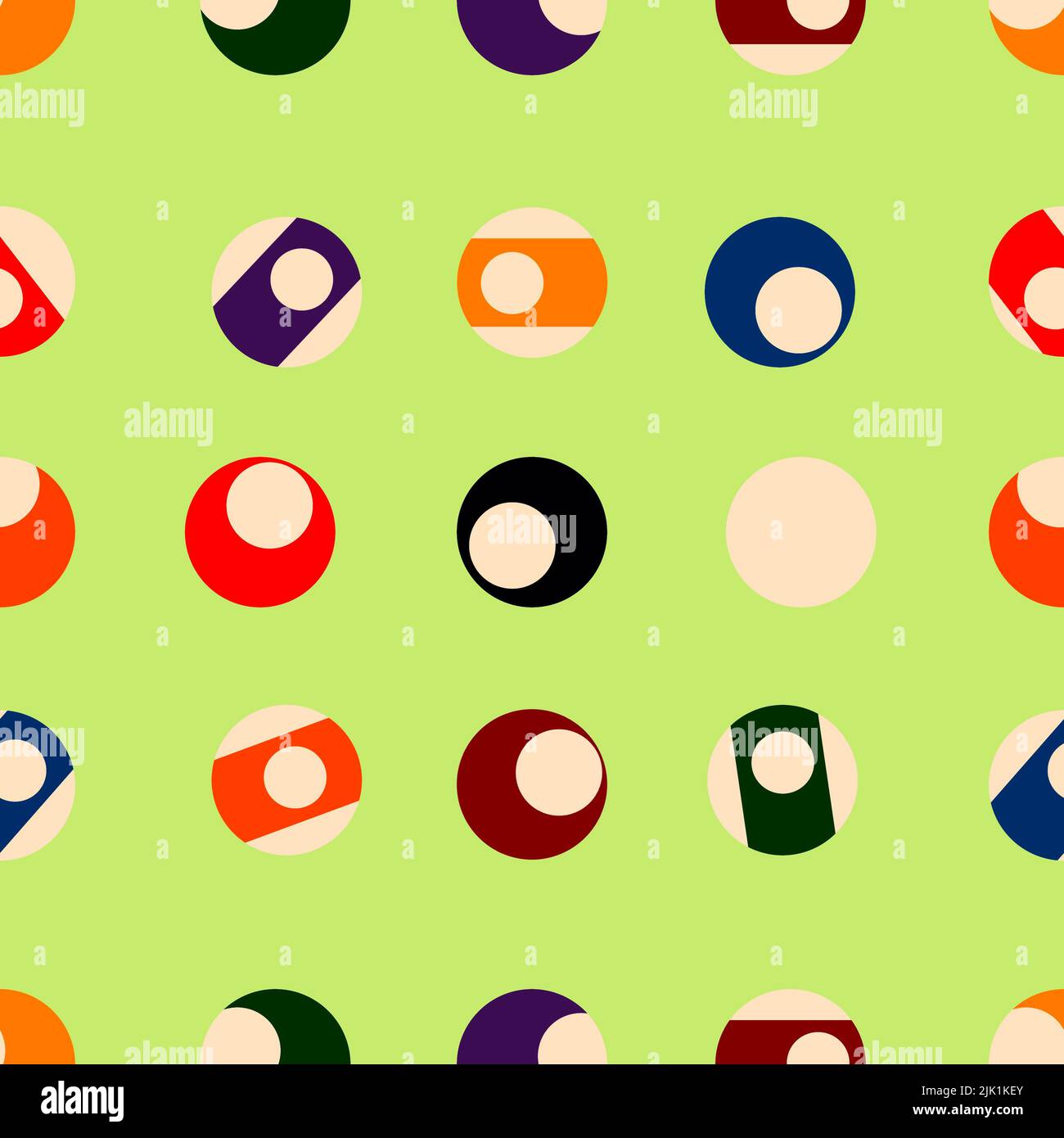 Cartoon game seamless billiards balls pattern for fabrics and ...