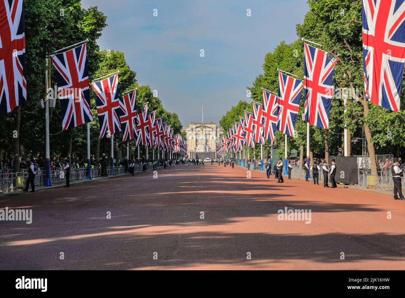 The Mall before the Platinum Jubilee Trooping The Colour Parade in ...
