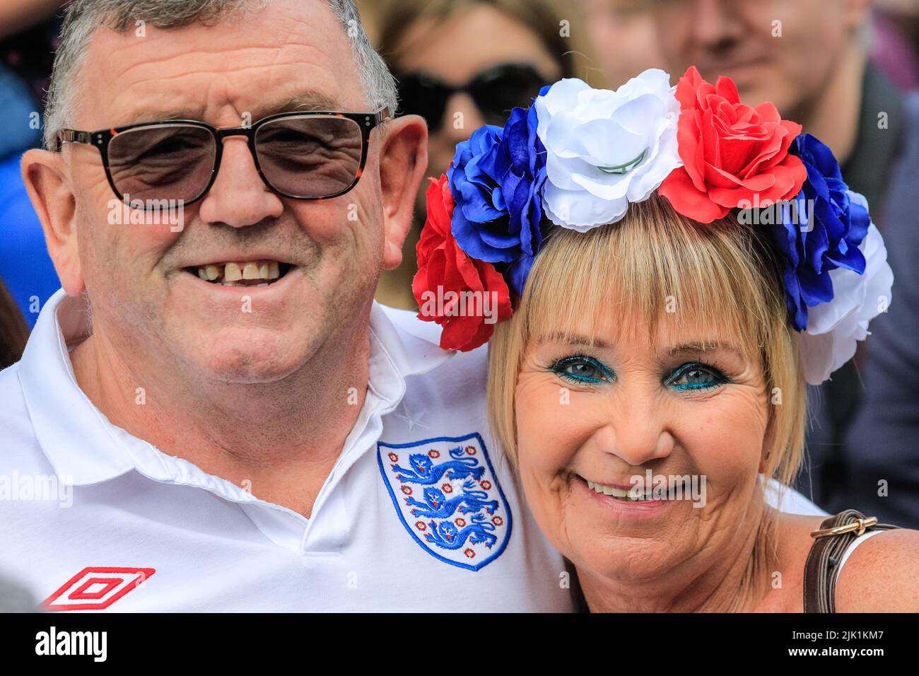 Royal fans at the Platinum Jubilee Trooping the Colour Parade, London ...