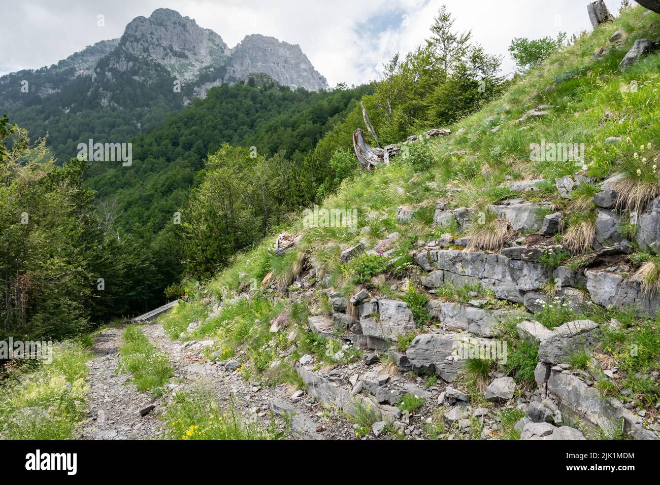 Scenic nature view of Albanian nature. Alpin environment background ...