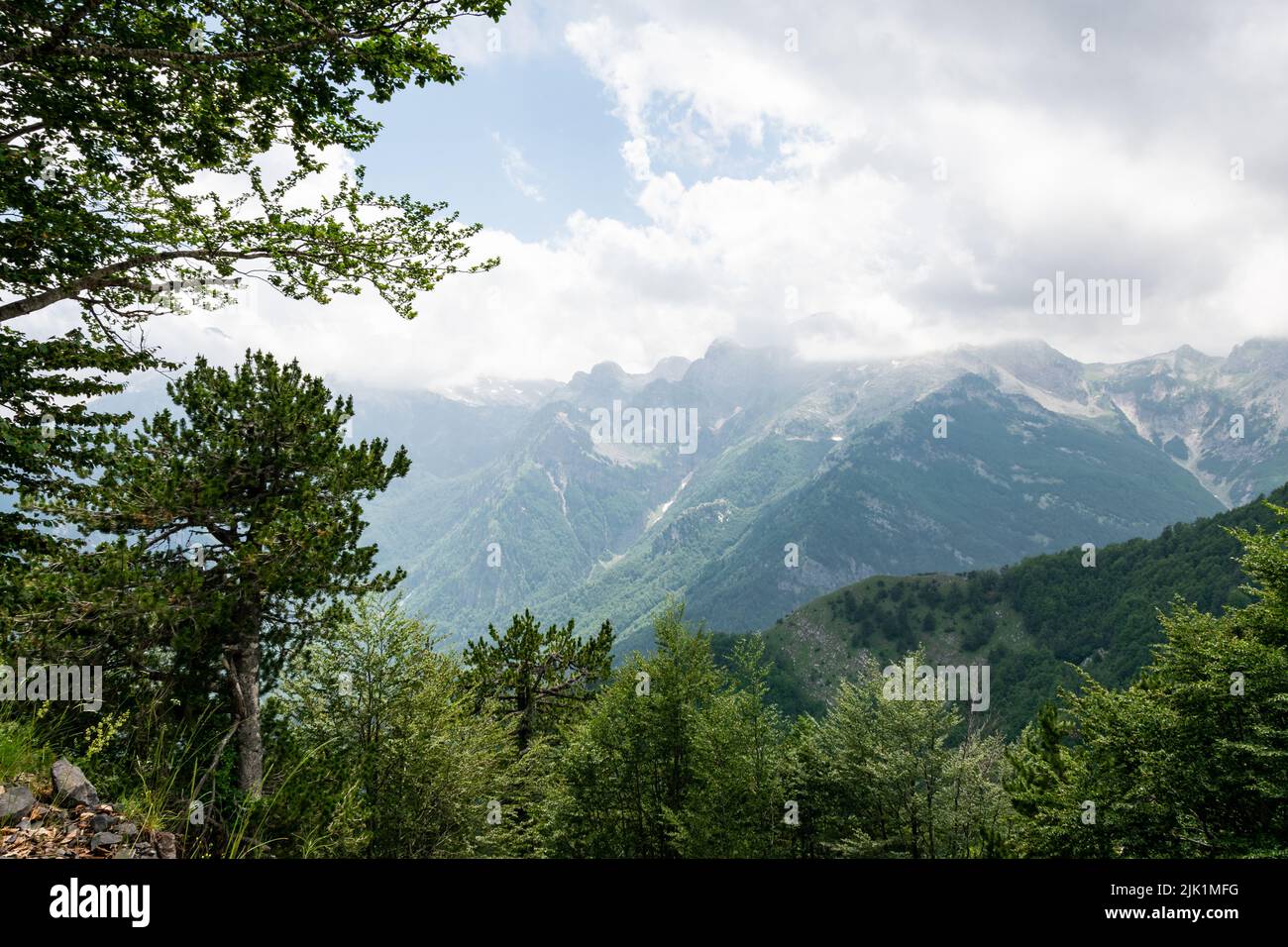 Scenic nature view of Albanian nature. Alpin environment background ...