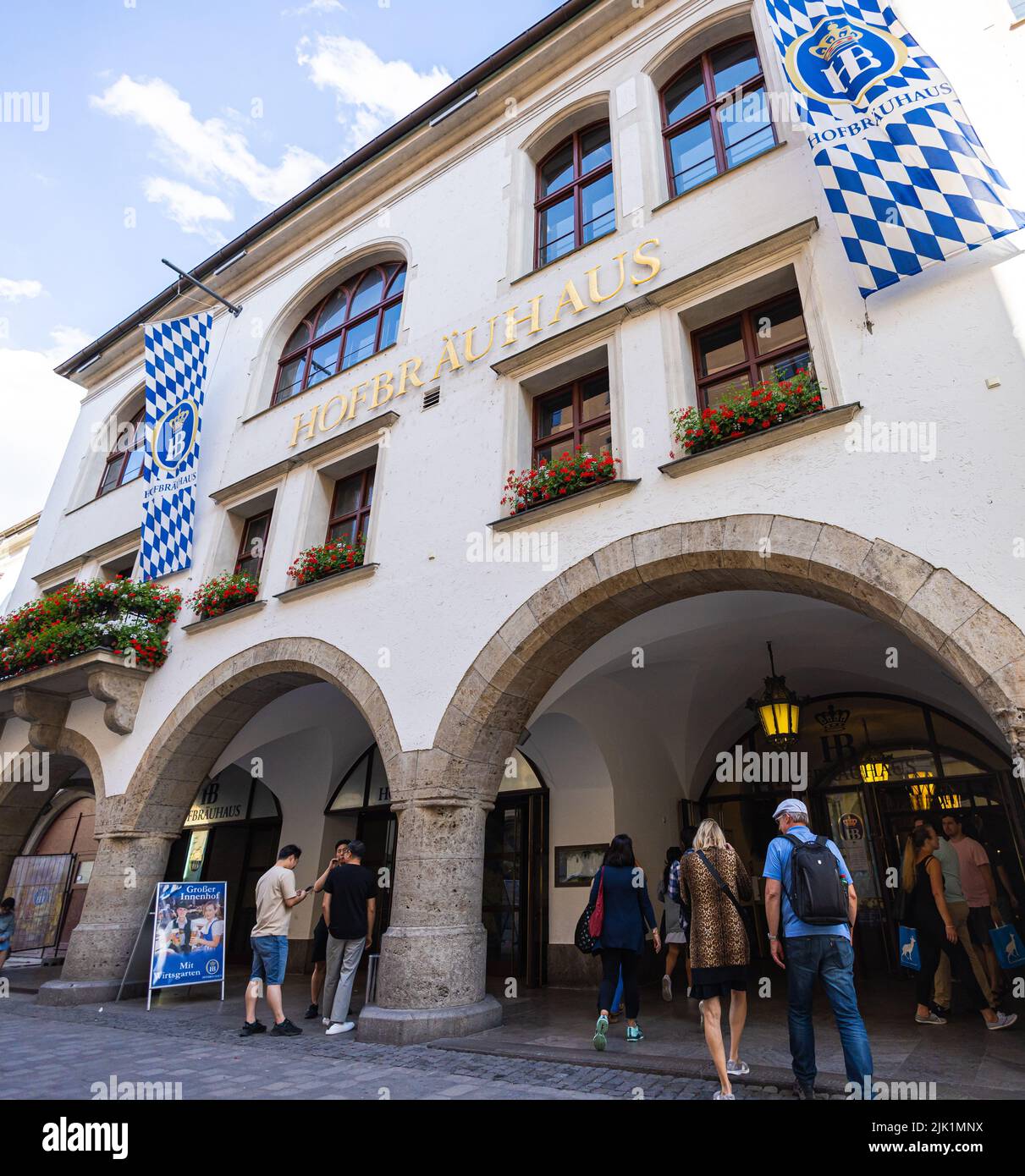 Munich, Germany - July 6, 2022: The Royal Brewery in Munich, the ...