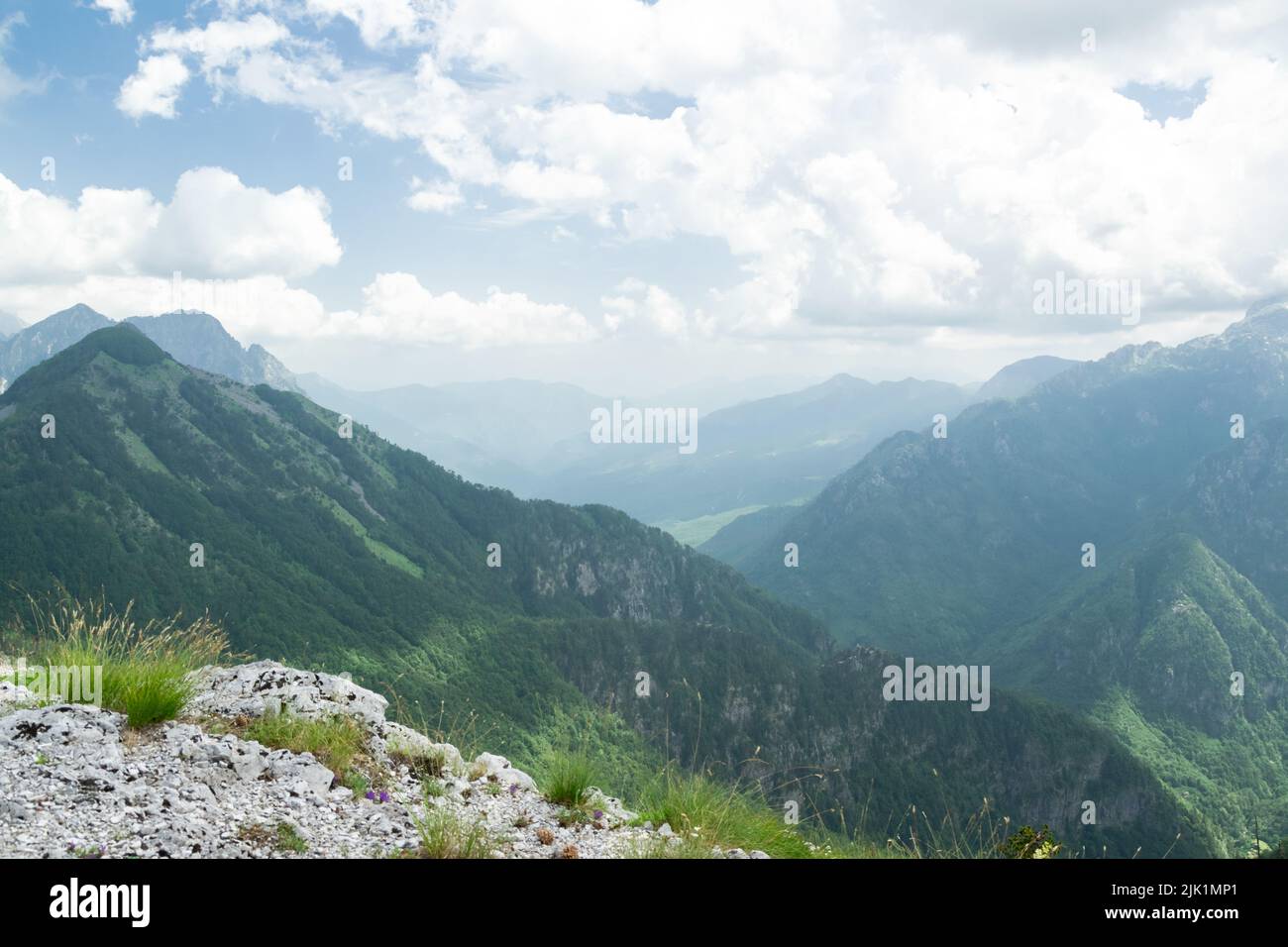 Scenic nature view of Albanian nature. Alpin environment background ...