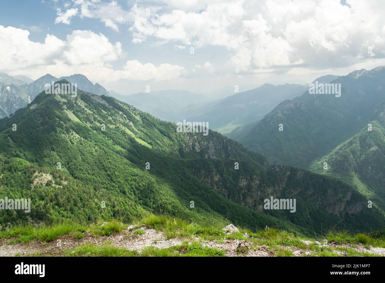 Scenic nature view of Albanian nature. Alpin environment background ...