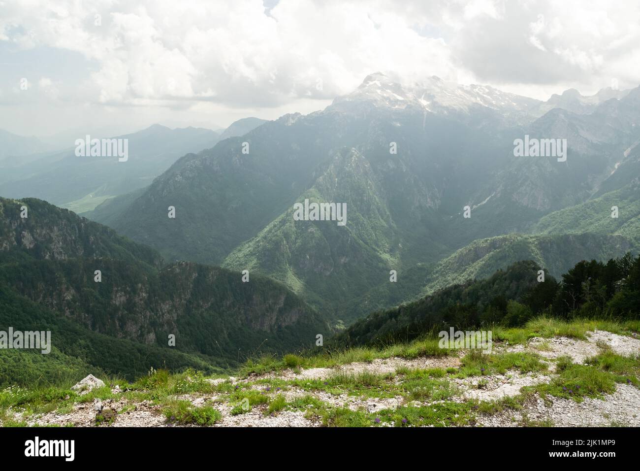 Scenic nature view of Albanian nature. Alpin environment background ...