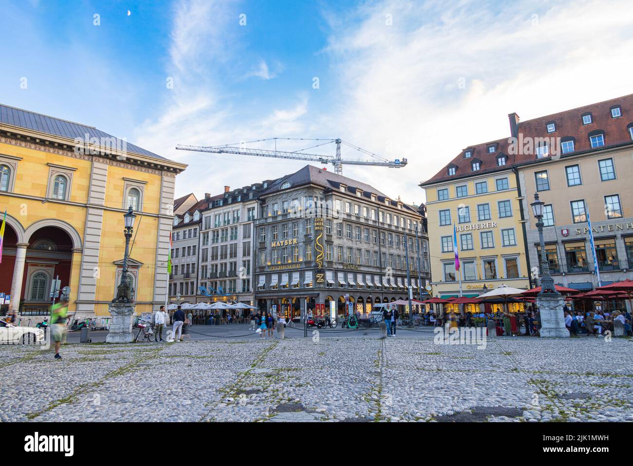 Munich, Germany - July 6, 2022: Street view over Max-Joseph-Platz ...