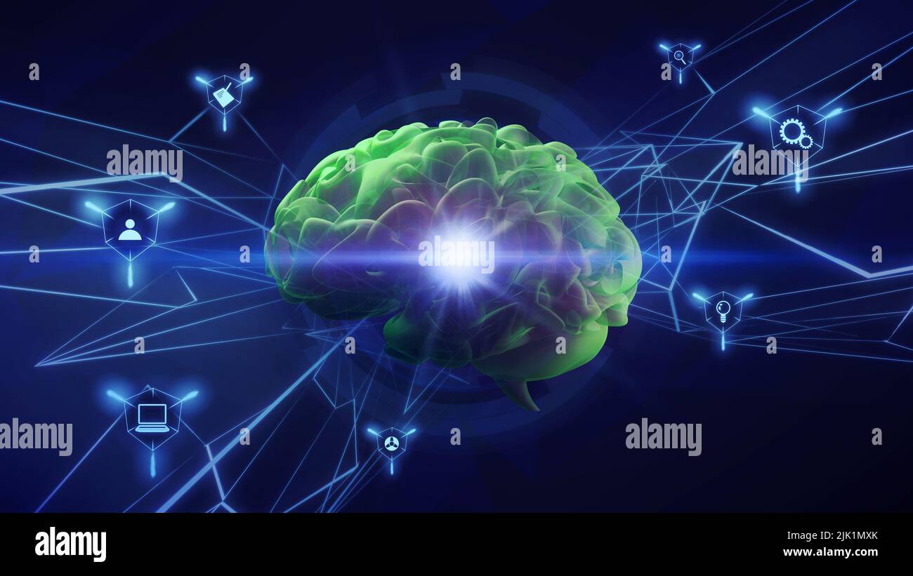 Brain Ai 3d Rendering Concept A Futuristic Technology And Science