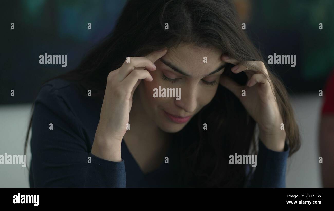 Concerned nervous girl having hi-res stock photography and images - Alamy