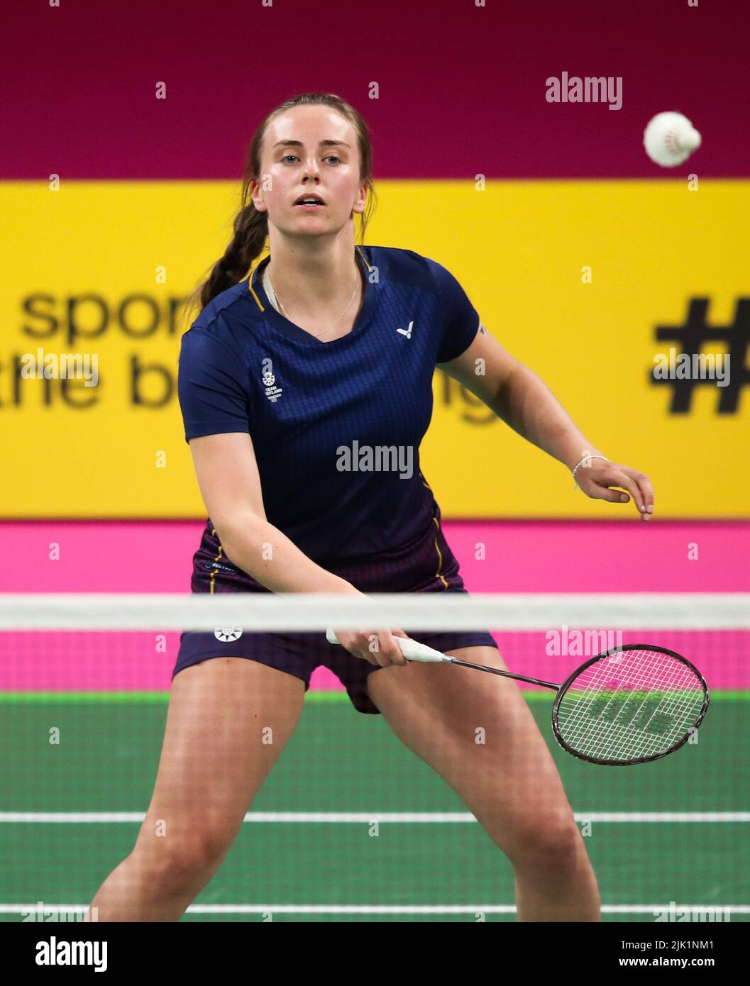Scotland’s Eleanor O’Donnell during the Badminton Women’s Doubles game ...