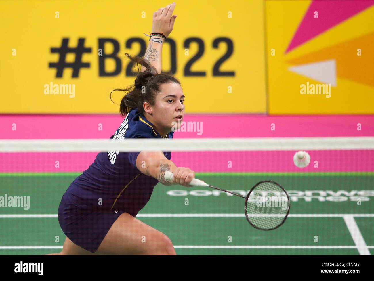 Scotland’s Eleanor O’Donnell during the Badminton Women’s Doubles game ...