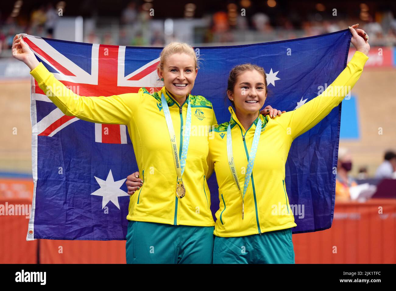 Australia's Jessica Gallagher (left) and pilot Caitlin Ward with their ...