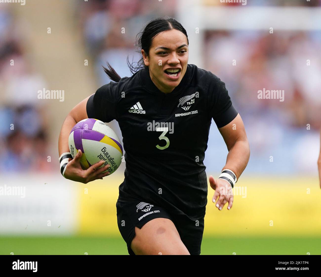 New Zealand's Stacey Fuller scores a try against Sri Lanka at Coventry ...