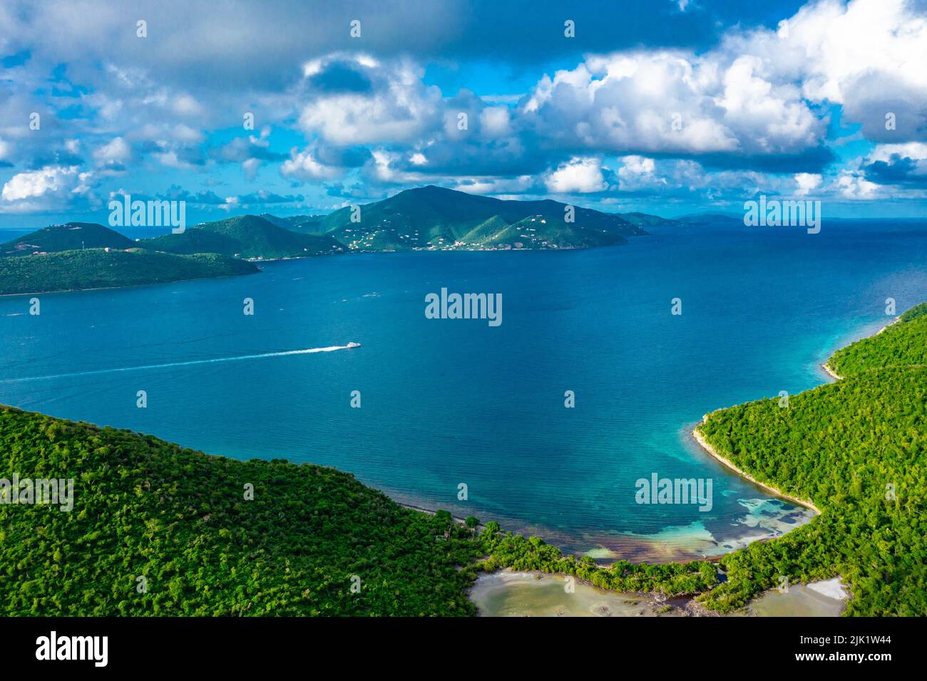 Aerial View looking from St John to the British Virgin Islands Stock ...