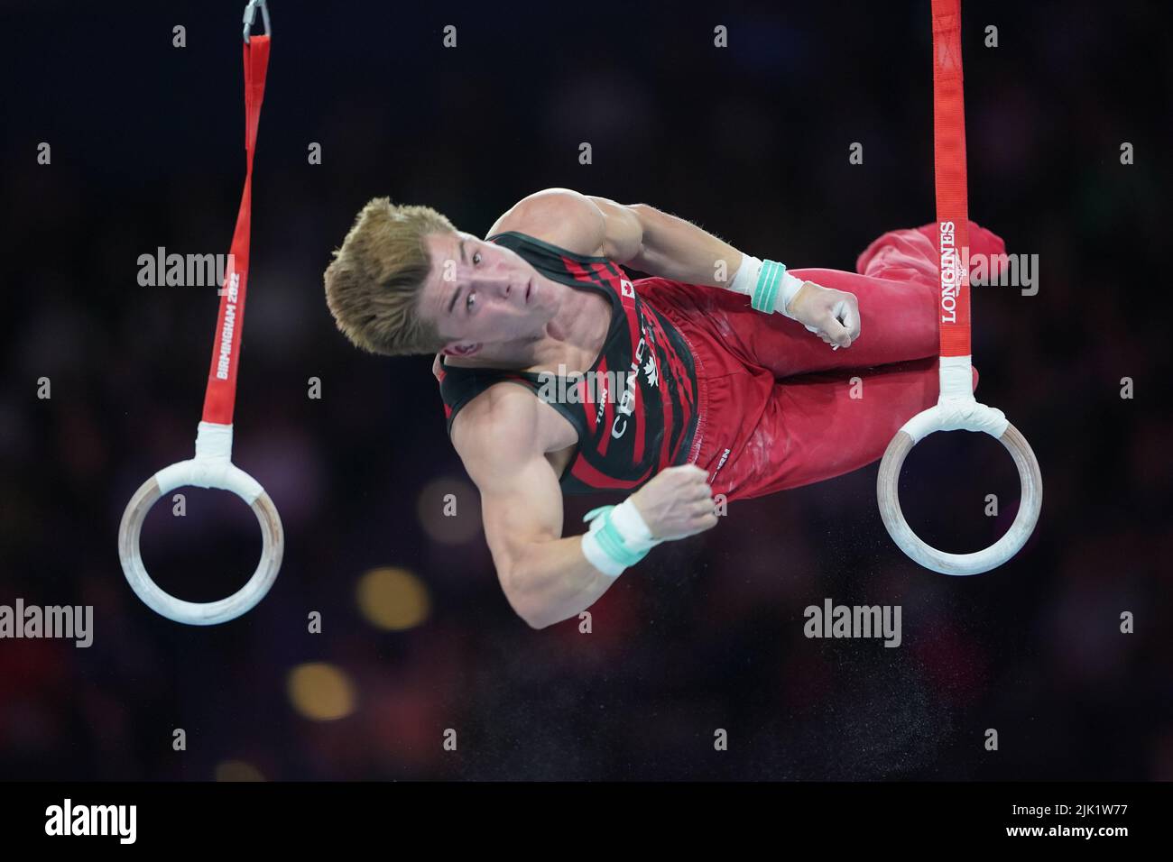 Canada's Felix Dolic in action during his rings rotation of the Men's ...