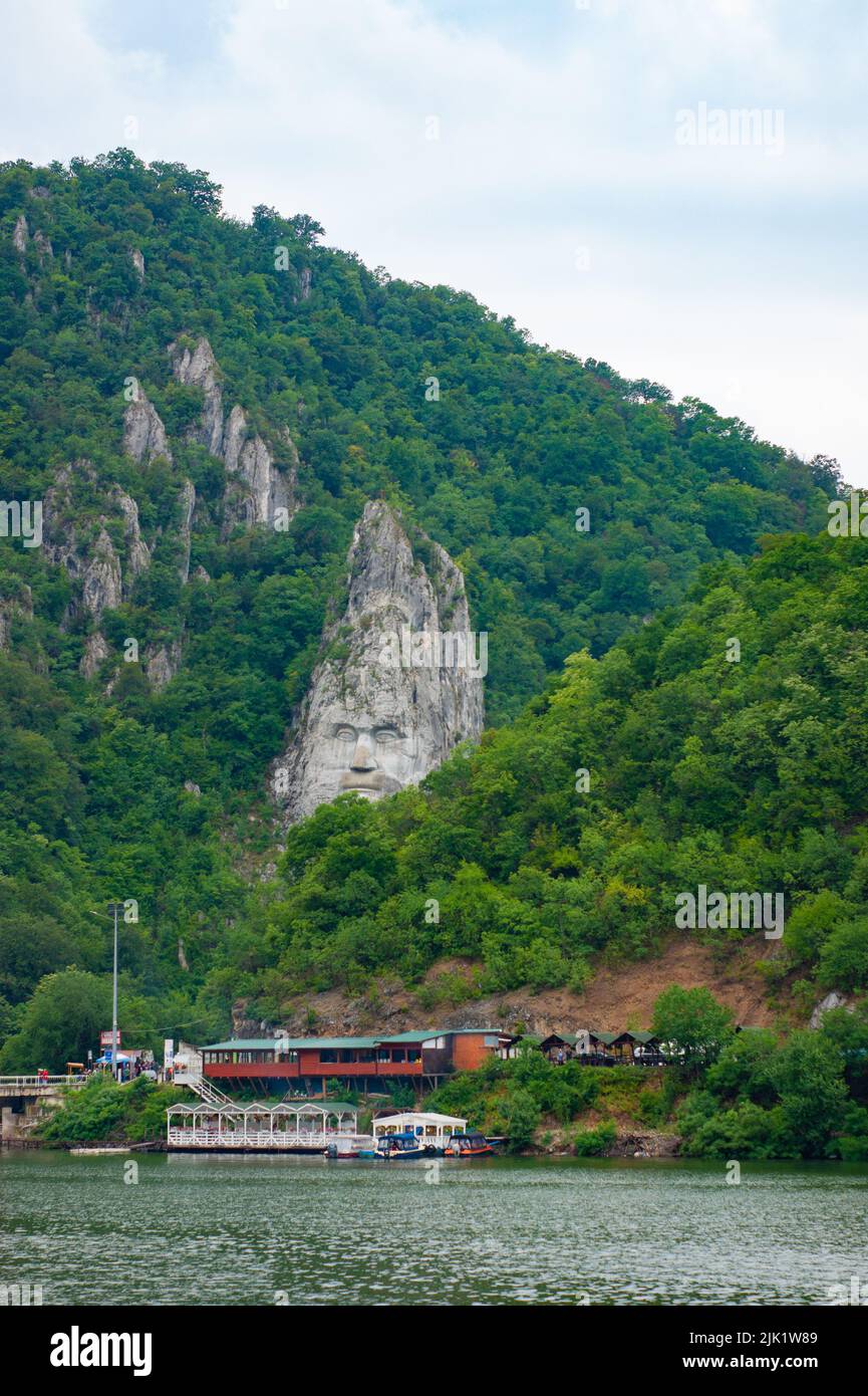 Cruising the Danube River you may spot the large carving of the Dacien ...