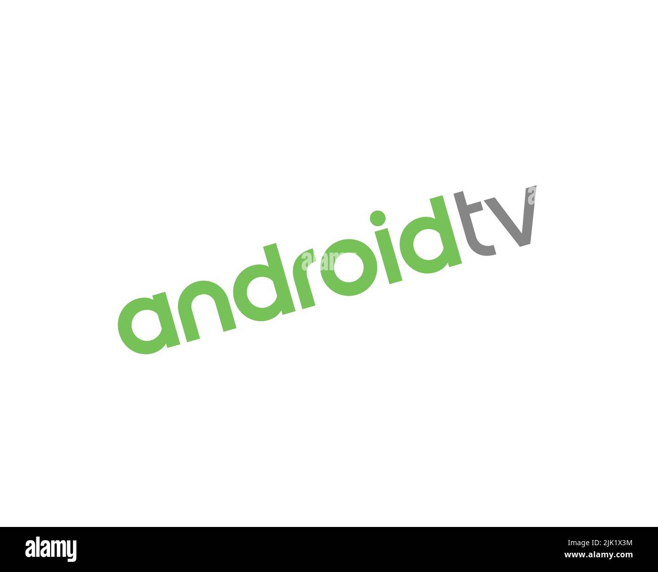 Android TV, rotated logo, white background Stock Photo - Alamy