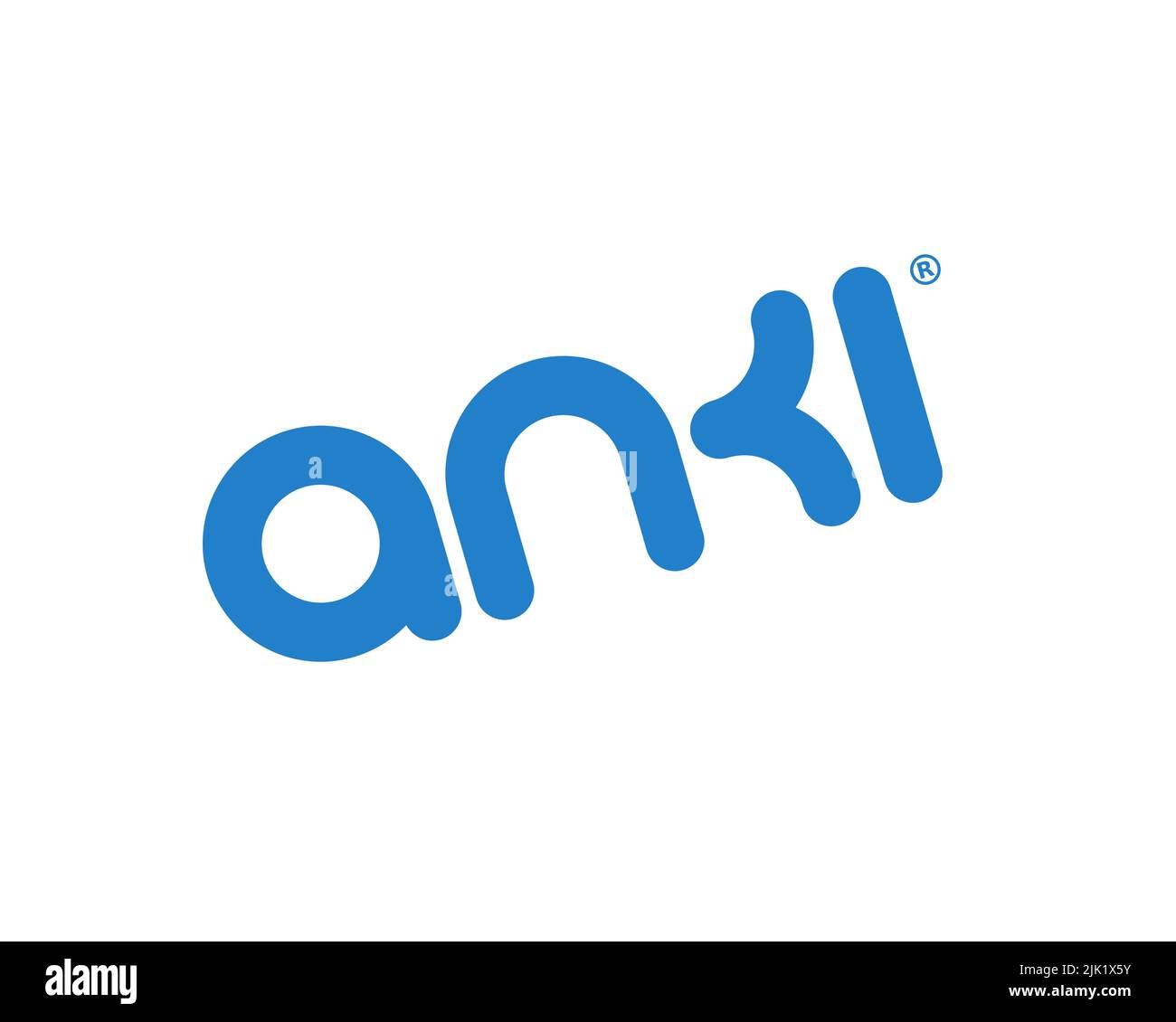 Anki company, rotated logo, white background Stock Photo - Alamy