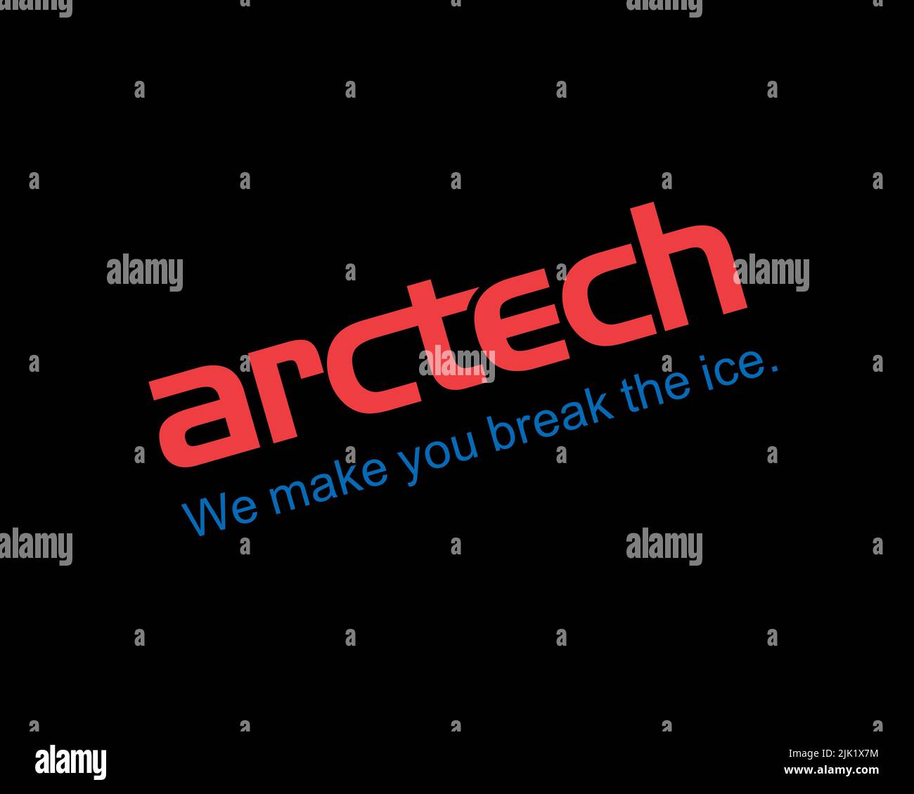 Arctech Helsinki Shipyard, Rotated Logo, Black Background Stock Photo ...