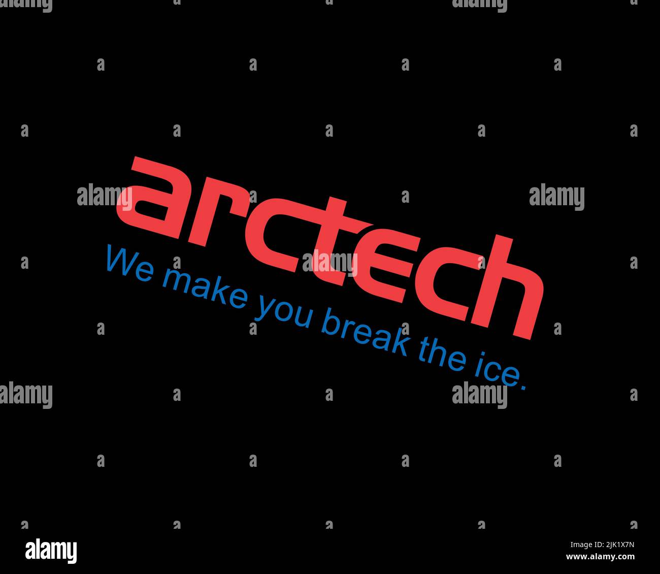 Arctech Helsinki Shipyard, Rotated Logo, Black Background B Stock Photo ...