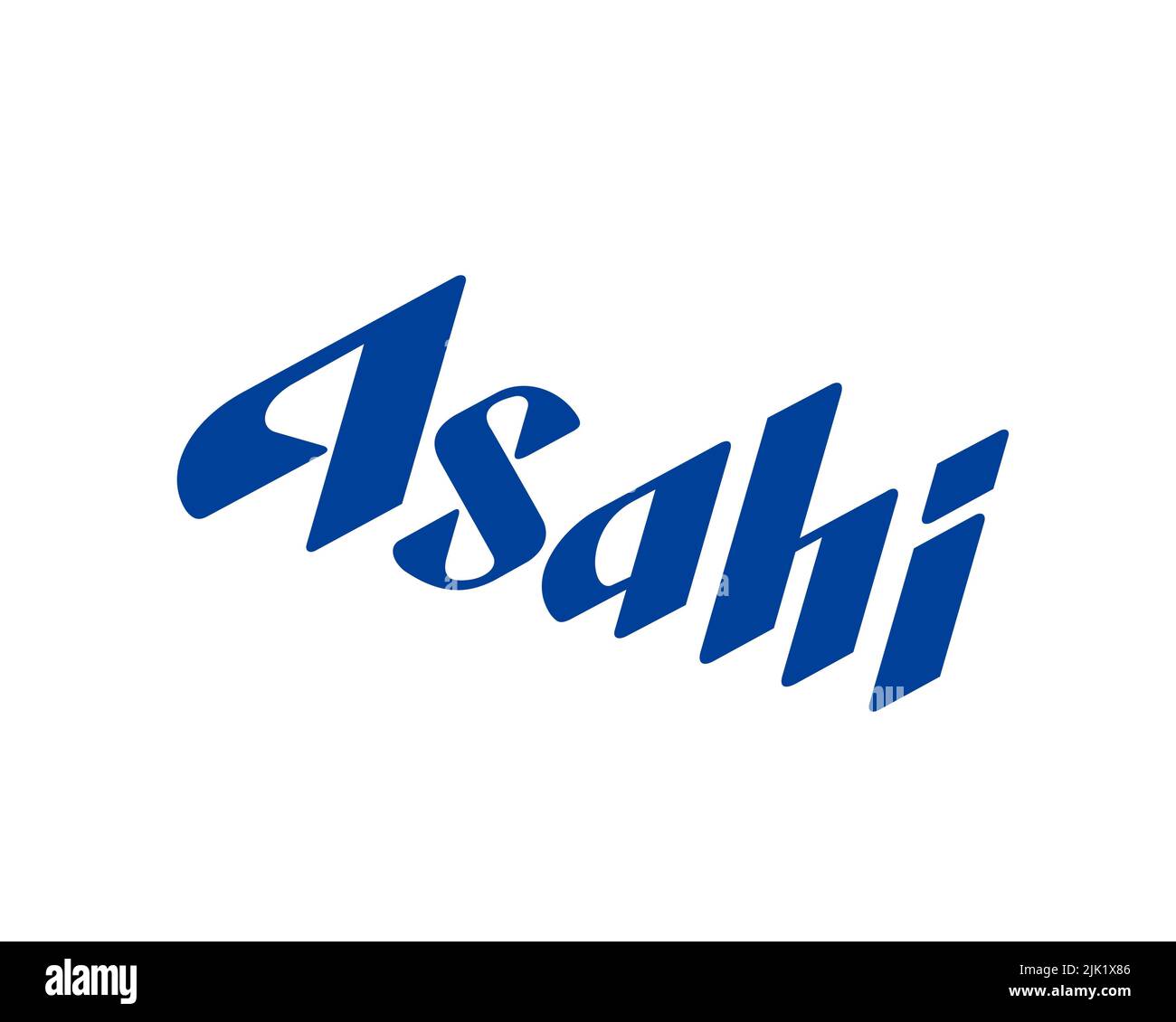 Asahi Breweries, rotated logo, white background B Stock Photo - Alamy