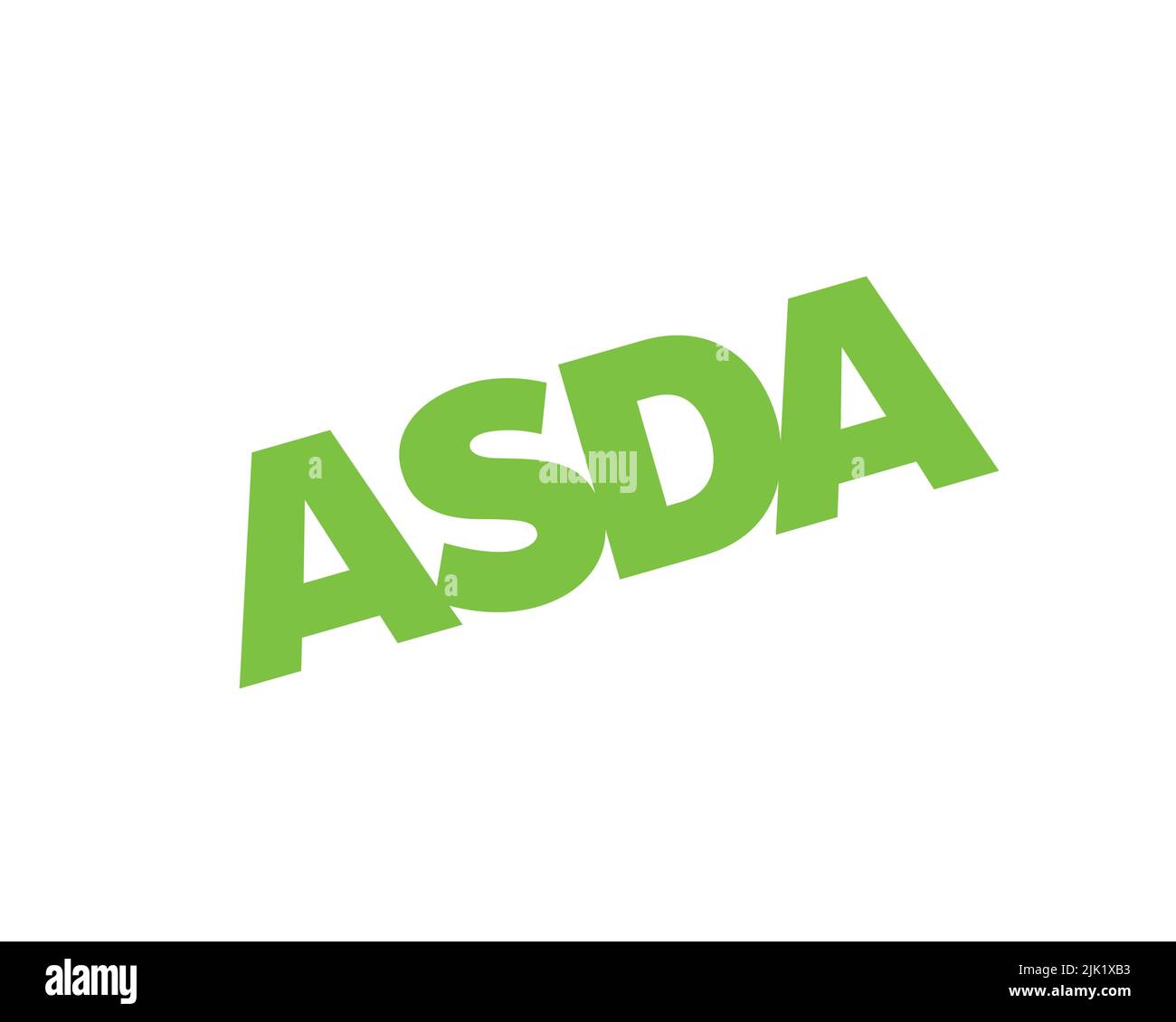 Asda, rotated logo, white background Stock Photo - Alamy