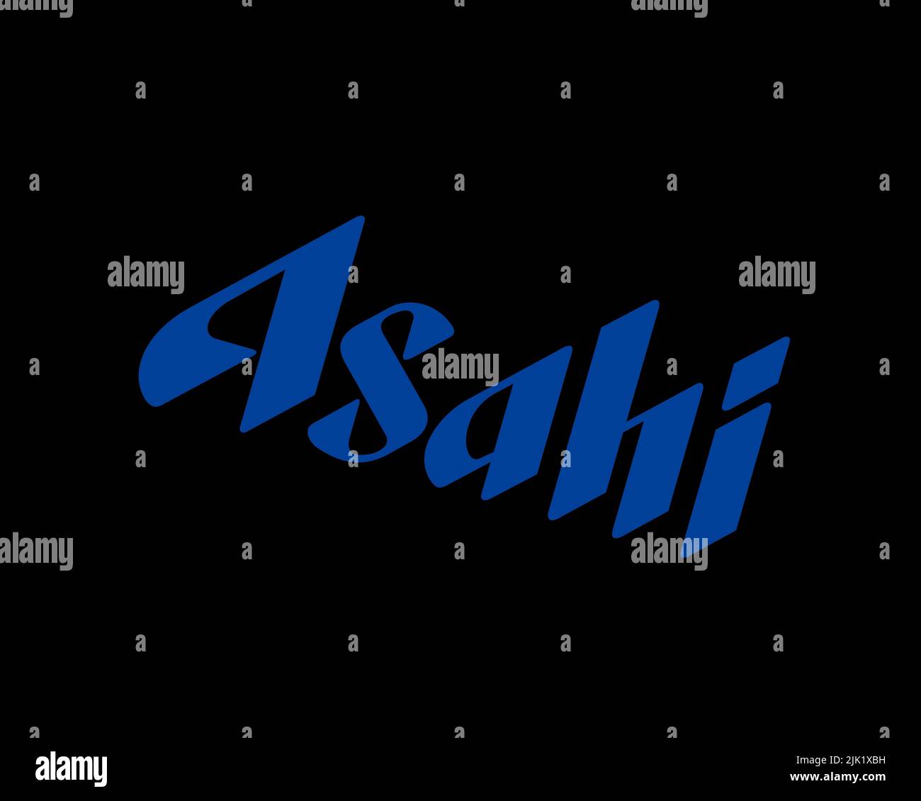 Asahi Breweries, rotated logo, black background B Stock Photo - Alamy