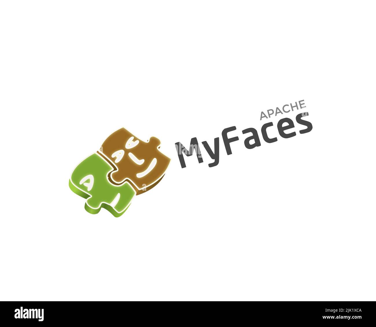 Apache MyFaces, rotated logo, white background Stock Photo - Alamy