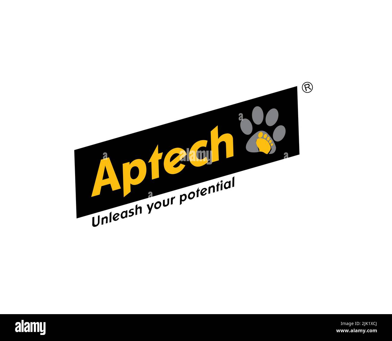 Aptech, rotated logo, white background Stock Photo - Alamy