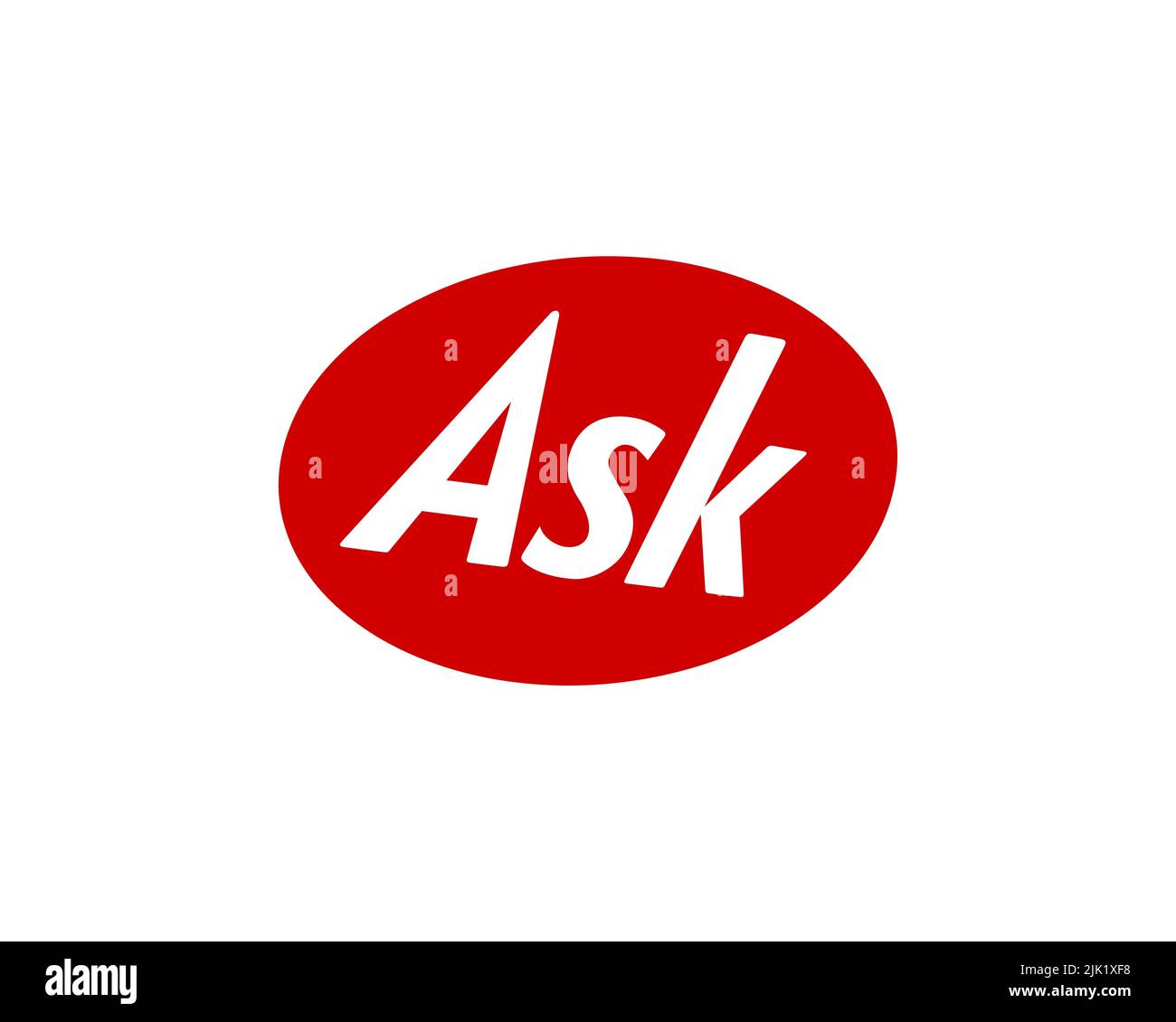 Ask. com, rotated logo, white background B Stock Photo - Alamy