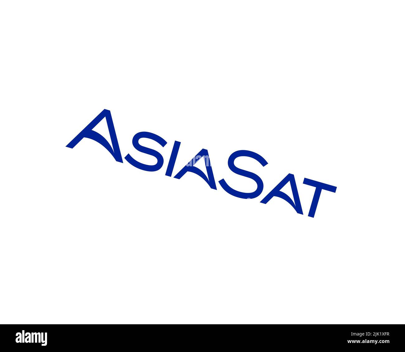 AsiaSat, rotated logo, white background B Stock Photo - Alamy