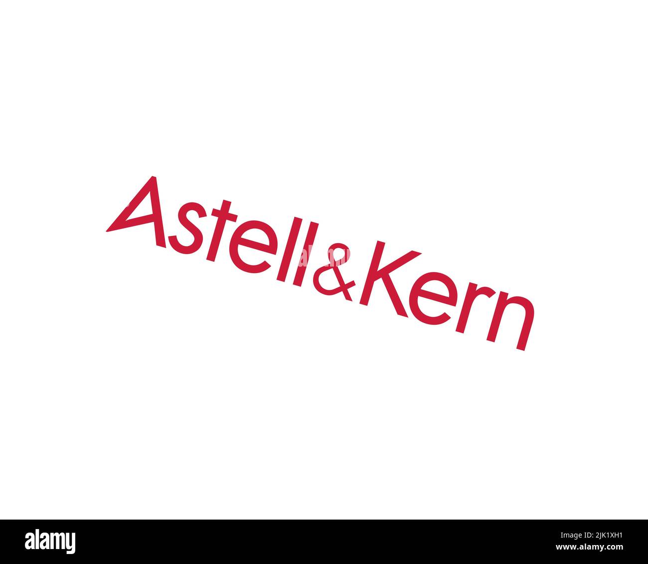 Astell&Kern, rotated logo, white background B Stock Photo - Alamy